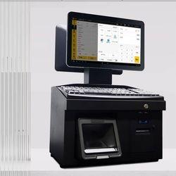 Quality 14 Inch All-in-One POS System Full Cash Register Touch Screen Machine with Scanner for POS Systems for sale