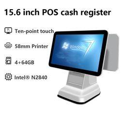 Quality Hot Selling 15.6 Inch All in One POS Systemterminal Dual Touch Screen Win Dows Cash Register for Coffee & Retail Shop for sale