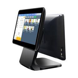 China Foldable 15.6 Inch Dual Touch Screen POS System Terminal Win Dows Cash Register for Restaurant & Retail Shop Intel I3 for sale
