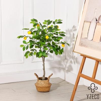 China Eco-Friendly Big Potted Faux Palm Tree Lemon Tree For Wedding Decoration With Low MOQ for sale