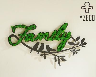 China Custom Lighting Effects Letter Moss Sign For Company Decoration Support Customization for sale