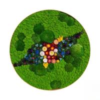 China Customized Logo Accepted Moss Panel for Indoor Greenery Wall Hanging Decor for sale