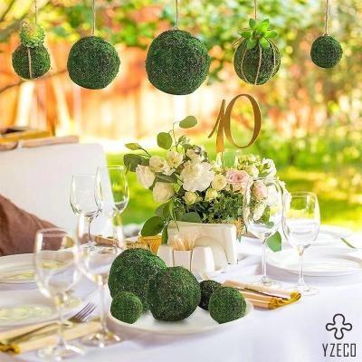 Cina Logo personalizzato accettato pianta artificiale Green Foam Moss Ball per ornamento giardino in vendita