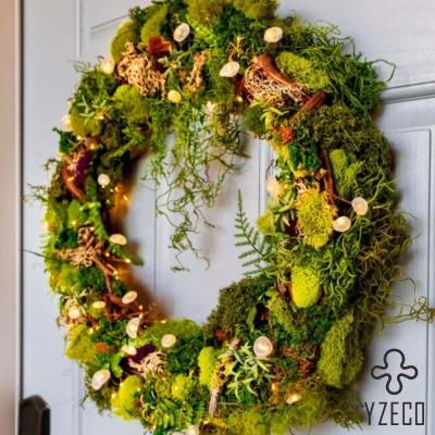 Cina Decorazione ufficio Eco-friendly Logo personalizzato accettato Topiario secco conservato Giraffa di muschio in vendita