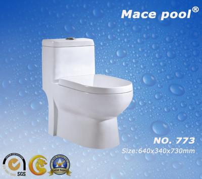 China Competitve Bathroom Ceramic One Piece Toilet Siphonic Flushing S-Trap  (773) for sale