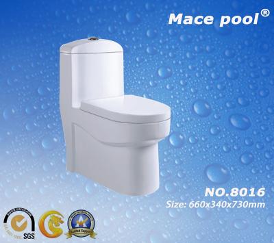 China Different Colors Super Siphonic Flushing S-Trap One Piece Toilet (8016) for sale