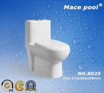China Well-Sold Siphonic S-Trap One Piece Toilet Ceramic Sanitary Ware (8025) for sale