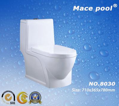 China Water Saving Siphonic One-Piece Closet Ceramic Toilet for Bathroom (8030) for sale