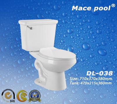 China Ceramic Sanitary Ware Siphonic Ceramic Two Piece Toilet (DL-038) for sale