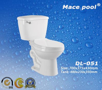 China Sanitary Ware S-Trap Siphonic Ceramic Two Piece Toilets (DL-051) for sale