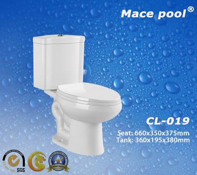 China Competitive Sanitary Wares Two-Piece Toilets with S-Trap 300mm Roughing-in (CL-019) for sale