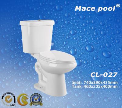 China Sanitary Wares Two-Piece Toilets for Bathroom with Siphonic Flushing (CL-027) for sale