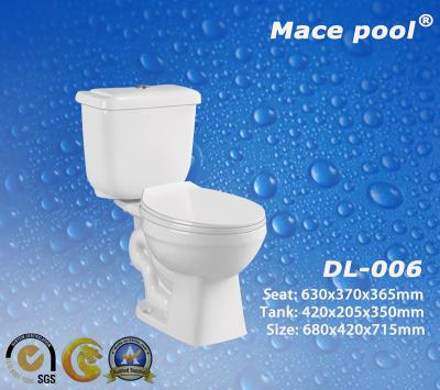 China Sanitary Wares Water Saving Two-Piece Toilets for Bathroom (DL-006) for sale