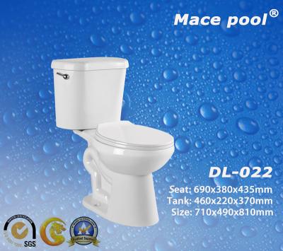 China Bathroom Toilets Two Part Water Closet with Siphonic Flushing  (DL-022) for sale