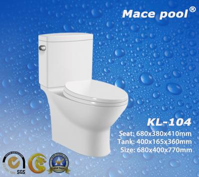 China Siphonic S-trap Sanitary Wares Two-Piece Toilets for Bathroom (KL104) for sale