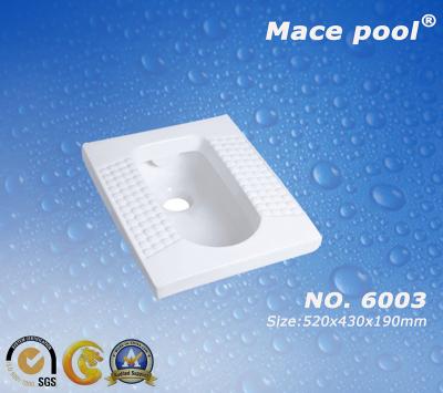 China Public Usage Sanitary Ware Ceramic Squatting Pan for Bathroom WC(6003) for sale