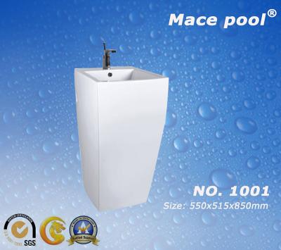China Competitive Long Style Pedestal Basin Washing Sink (1001) for sale