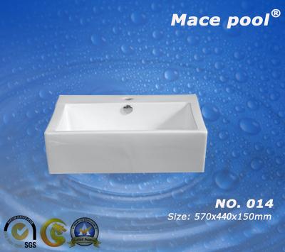 China Square Ceramic Sanitary Ware Art Basin Wash Basin for Bathroom (014) for sale