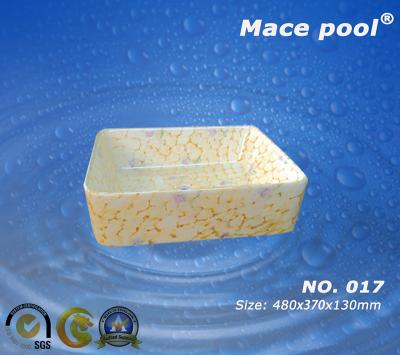 China Six Style Square Ceramic Basin Art Wash Sink for Asia Market (017) for sale