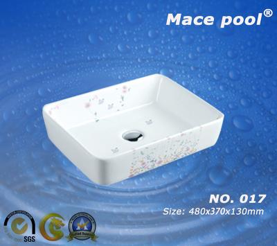 China Six Style Square Ceramic Basin Art Wash Sink for Asia Market (017-4) for sale