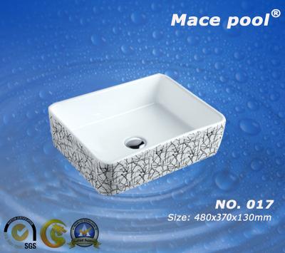 China Six Style Square Ceramic Basin Art Wash Sink for Asia Market (017-5) for sale
