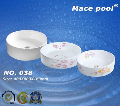 China Competitive Normal Round Type Wash Basin Art Sink for Bathroom Sanitary Wares(038-0) for sale