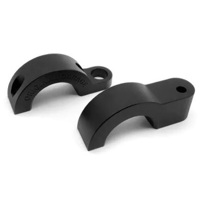 Cina Macchine per la lavorazione dei metalli su misura Parti di macchine per la lavorazione dei metalli Black Anodized Spring Clip CNC Machining in vendita