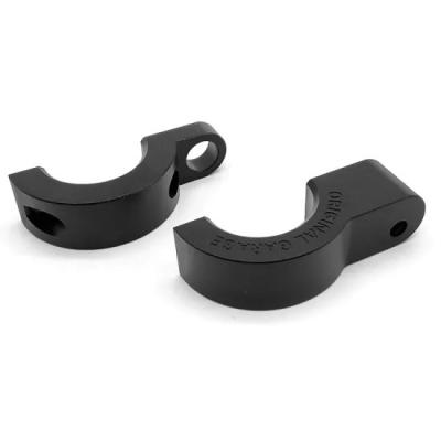 Cina Macchine per la lavorazione dei metalli su misura Parti di macchine per la lavorazione dei metalli Black Anodized Spring Clip CNC Machining in vendita