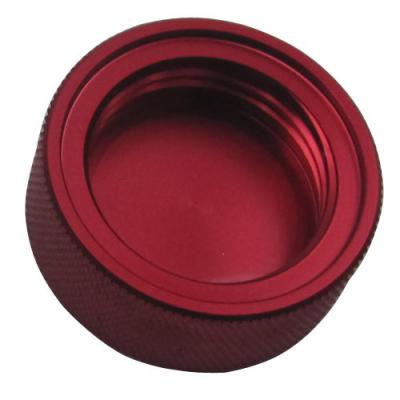 China Peça de usinagem CNC de anodizamento vermelho personalizada com tolerância /-0,05 mm a preço competitivo à venda