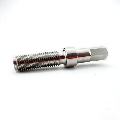 China Metalenverwerkingsmachineonderdelen op maat, CNC-bewerkte precieze enkeldraadstaaf Te koop