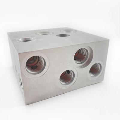 Cina Blocco manifold idraulico in acciaio al carbonio personalizzato completamente personalizzabile e conforme alla RoHs in vendita