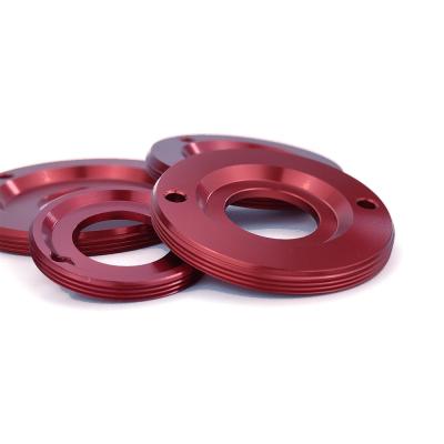 China Aanpassingen voor CNC-bewerking van onderdelen van roodgeanodiseerd aluminium Te koop