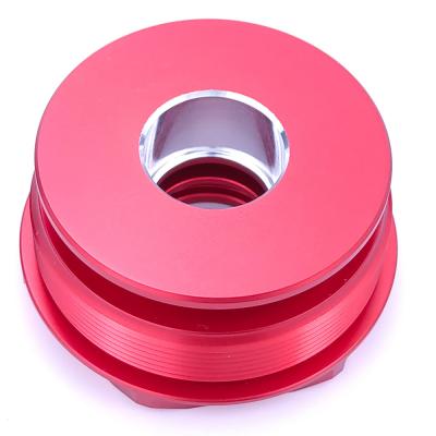 China RoHS-zertifizierte Aluminiumbearbeitungsteile in roter Anodisierung für ODM zu verkaufen