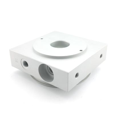 China Custom Precision CNC Bewerkte Aluminium Hydraulische Cartridge Valves Block Op Bestelling Te koop