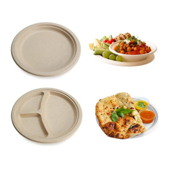 Quality 6 Inch 8 Inch 10 Inch Eco-Friendly Biodegradable Disposable Bagasse Round Plates for sale