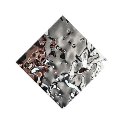 Cina L'ondulazione dell'acqua ha timbrato parete materiale della cicatrice della decorazione del rivestimento della lamiera sottile di acciaio inossidabile di PVD l'anti in vendita