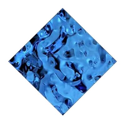 Cina L'ondulazione dell'acqua ha timbrato parete materiale della cicatrice della decorazione del rivestimento della lamiera sottile di acciaio inossidabile di PVD l'anti in vendita
