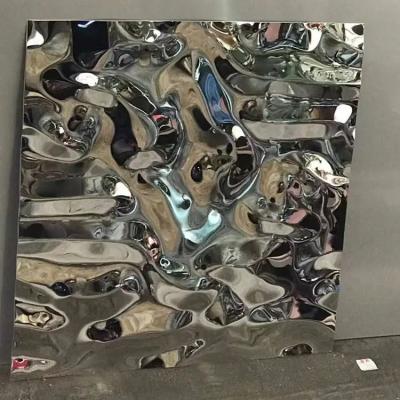 China Ss 304 Sheets Golden Stainless Steel Color Plate Ceiling Wall Water Ripple for sale