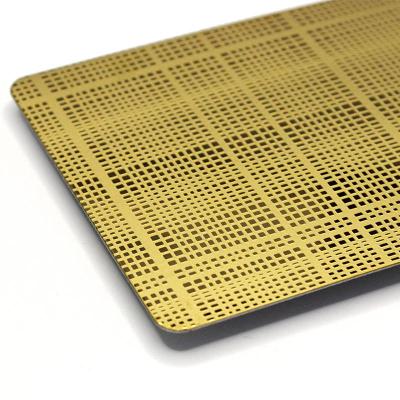 Cina Lo specchio ha inciso lo strato decorativo del rivestimento della parete dell'oro dello strato di acciaio inossidabile in vendita