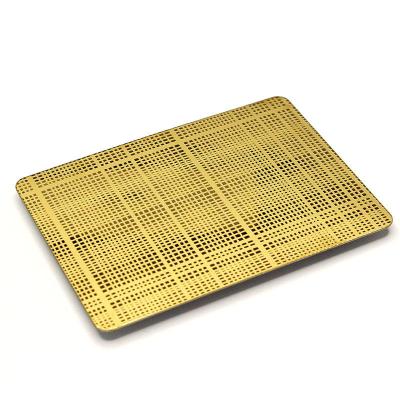 Cina Lo specchio ha inciso lo strato decorativo del rivestimento della parete dell'oro dello strato di acciaio inossidabile in vendita