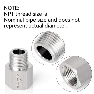 China Round Stainless Steel Pipe Fittings NPT Reducing Cast Pipe Adapter Fitting for sale