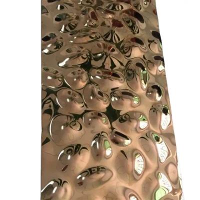 Cina SS 304 Piastra in acciaio inossidabile decorativa a ondulazione d'acqua PVD Piastra in acciaio inossidabile a colore in vendita