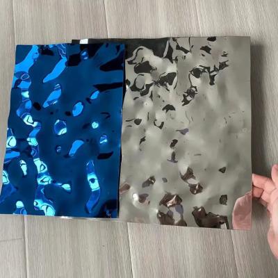 Cina SS 304 Piastra in acciaio inossidabile decorativa a ondulazione d'acqua PVD Piastra in acciaio inossidabile a colore in vendita