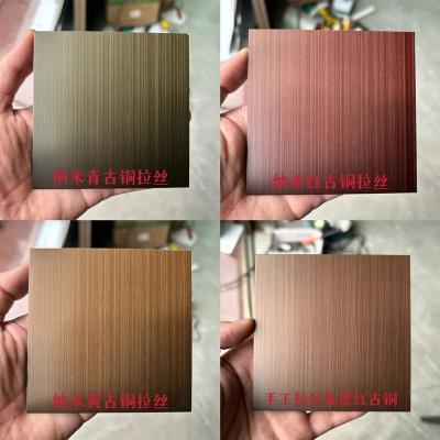 Cina 304 Ti finitura lamiera di acciaio inossidabile 4X8 lamiere di metallo colorato decorativo Ss in vendita