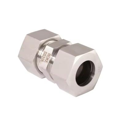 China Single Ferrule Compression Fitting Stainless Steel Light 6L-42L Hydraulic Fittings Hydraulic Tube Fitting for sale