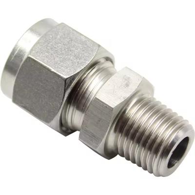 Cina 316 acciaio inossidabile 3/8 pollici Npt 1/2 compressione Swagelok maschio accoppiatore Parker in vendita