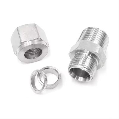 Cina 316 acciaio inossidabile 3/8 pollici Npt 1/2 compressione Swagelok maschio accoppiatore Parker in vendita