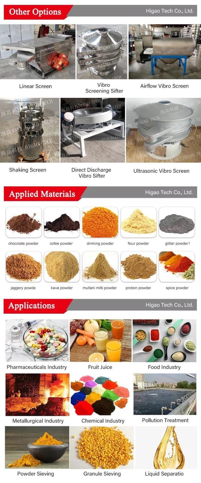 Multi-Layer Food Industry Linear Vibrating Screen Sifter for Particles Powder