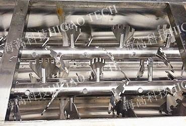 continuous double shaft paddle mixer