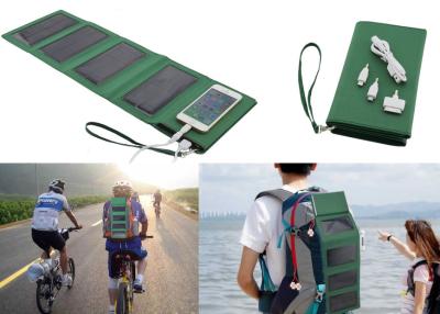 Cina caricatore solare pieghevole 5W con la torcia incorporata della Banca 1.5W di potere del Li-polimero 7000mAh in vendita